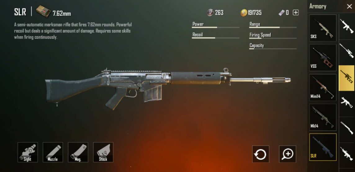 Self-Loading Rifle, Salah Satu Senjata Paling Berdamage!