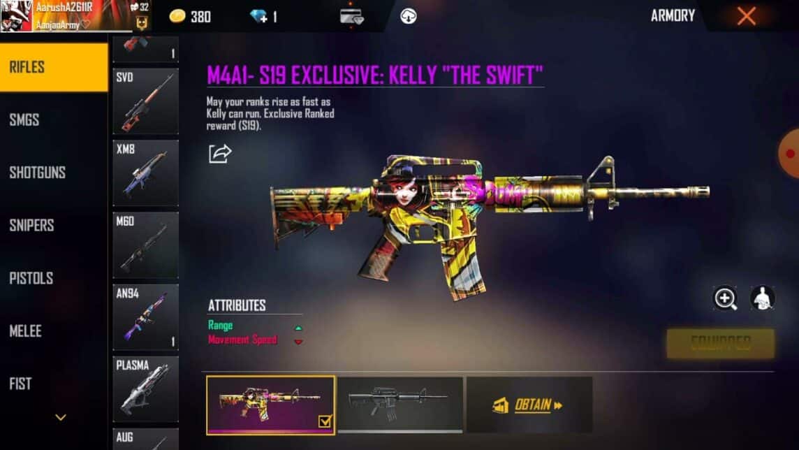 4 Gun Skins That Have Appeared in Free Fire Rankings