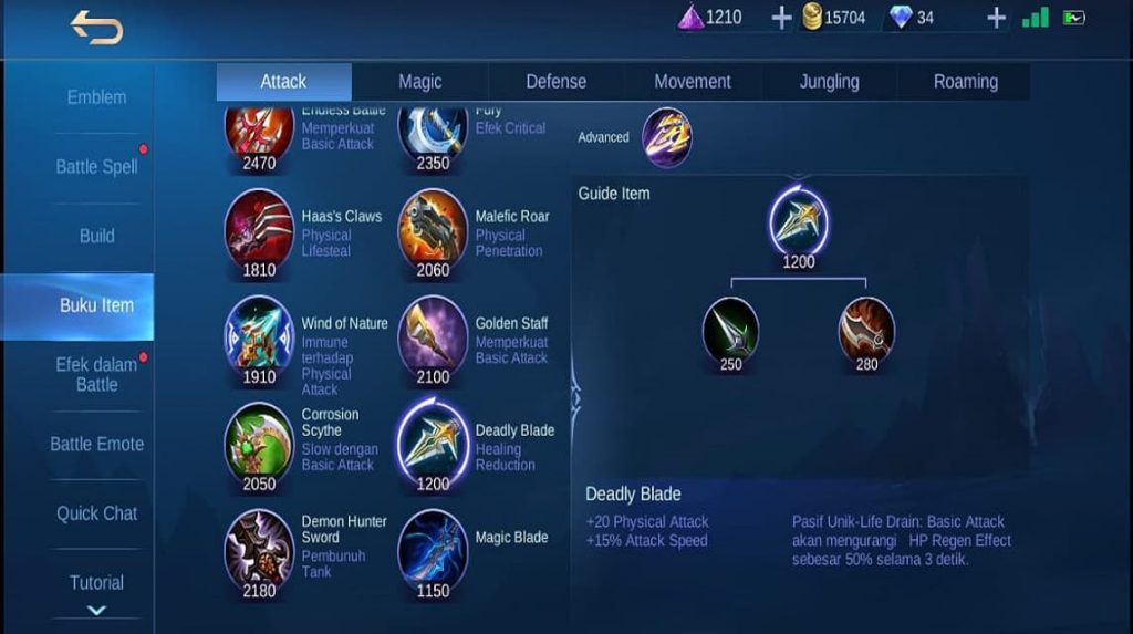Panduan Aamon Mobile Legends: Emblem dan Skill