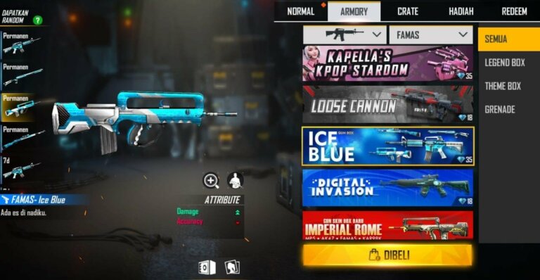 Complete Info and Details of Free Fire FAMAS Weapons that You Need to Know