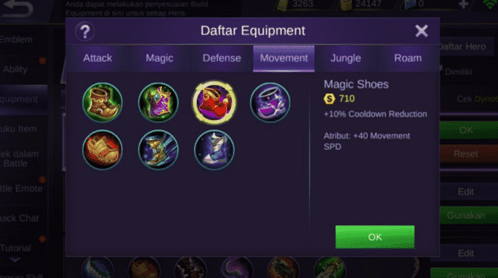 Simak! Ini Penjelasan Sepatu Mobile Legends dan Fungsinya