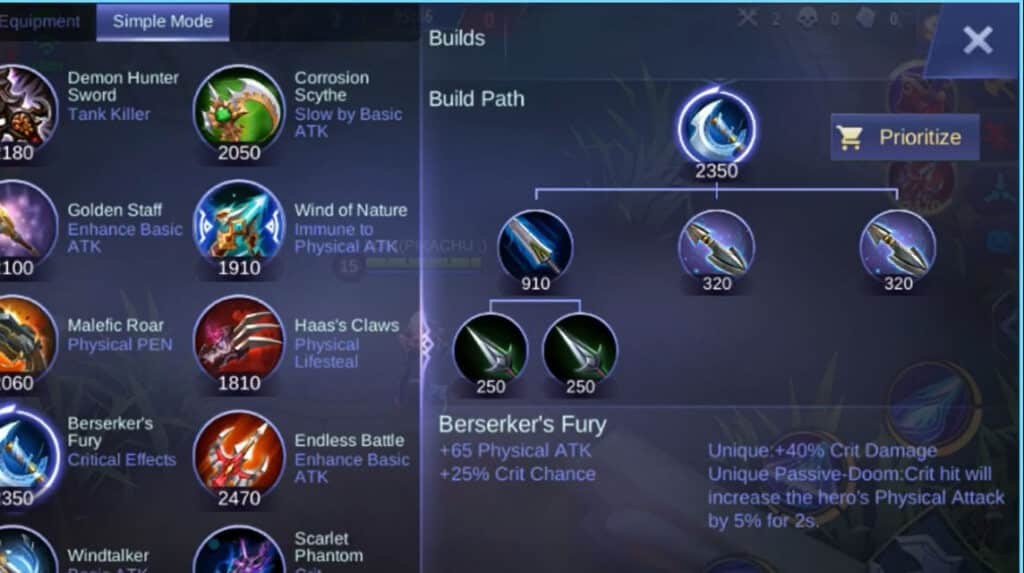 Berserker's Fury, Mainstay Item of Hero Mobile Legends Who Likes to ...