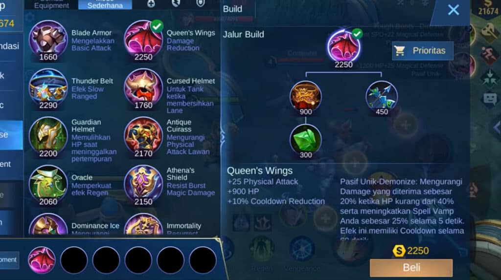 Recommended MLBB Balmond Build Items for 2022