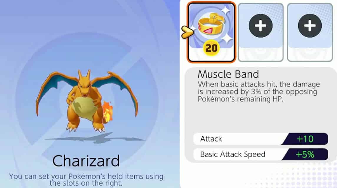 Pokemon Unite Muscle Band, Strengthen Your Pokemon Physical Attacker!