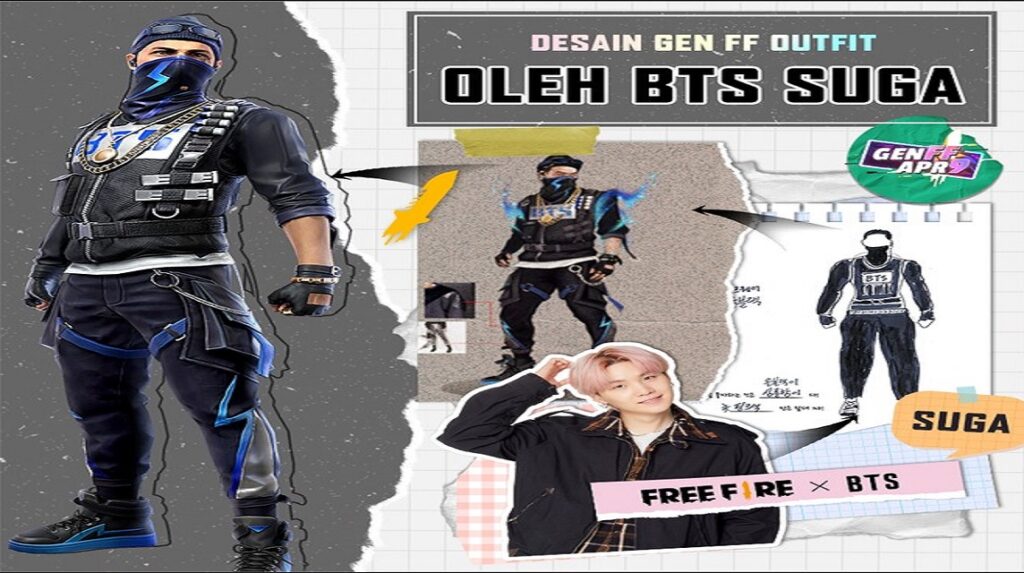This is how the FF x BTS design looks, there's also a special skin