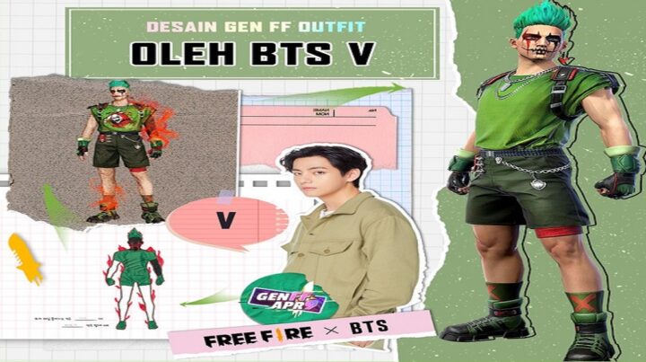 Begini Tampilan Desain FF x BTS, Ada Skin Spesialnya Juga Loh