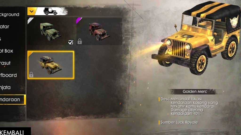 List of the Strongest Dodgem Cars in Free Fire