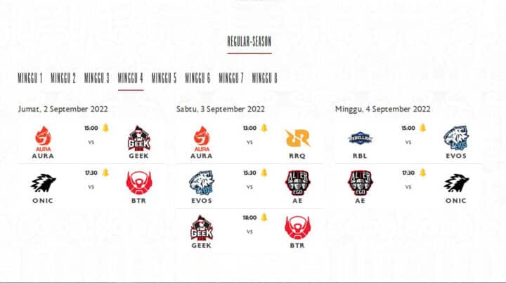 MPL ID Season 10 Week 4 schedule