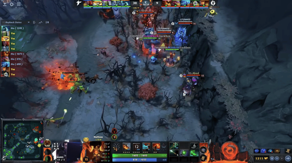 Thunder Awaken (TA) Menang 2-0 Atas Evil Geniuses (EG) di TI 11