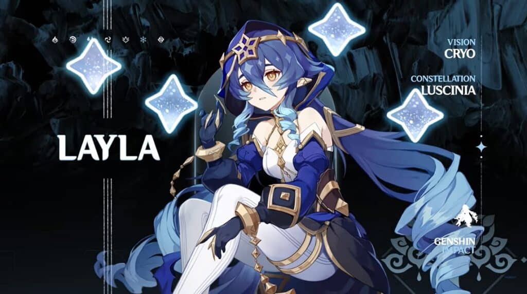Build Layla Genshin Impact Skill Artefak Weapon Team Comps