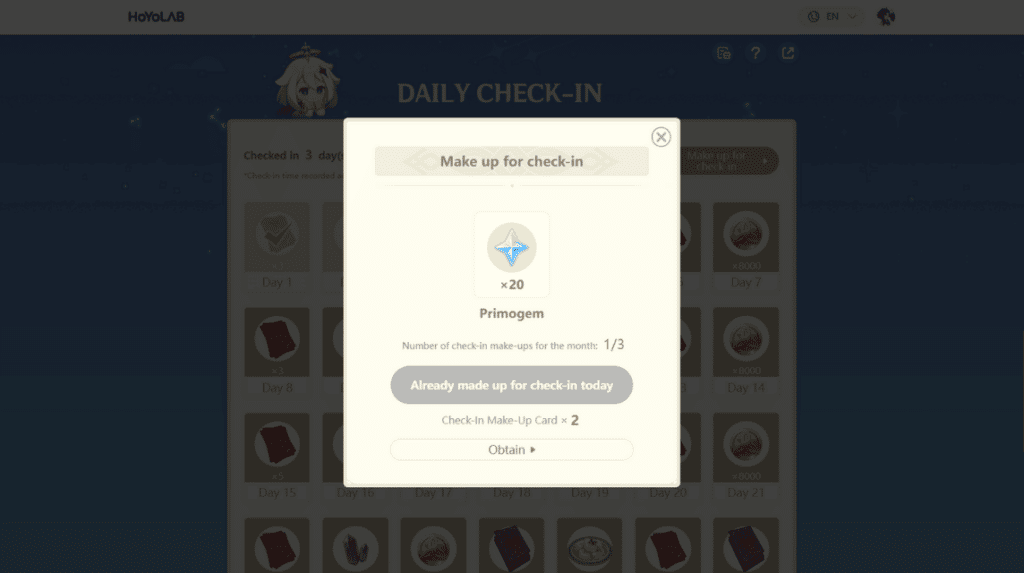 Genshin Impact Daily Check In, Jangan Lupa Ambil Hadiahnya!