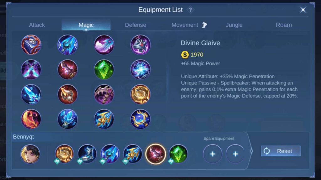 Build Lunox Ala Bennyqt, The Final MVP M4 World Championship