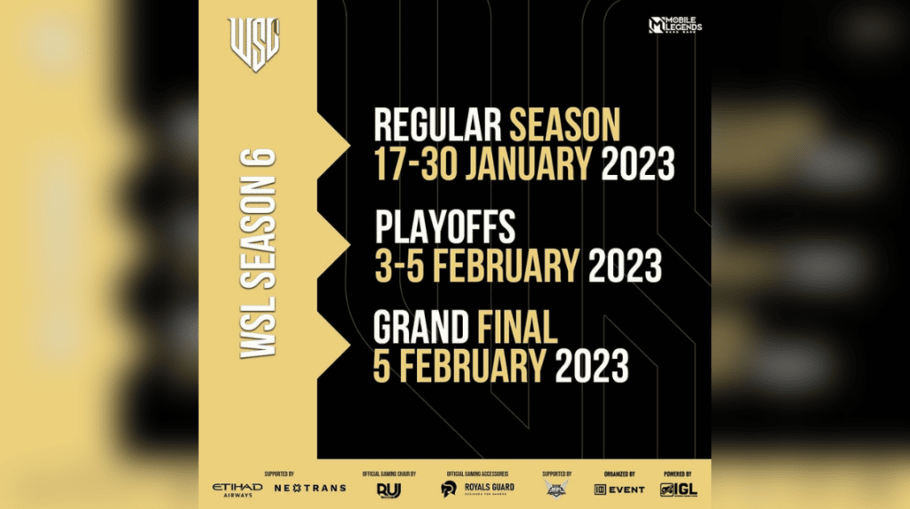 Daftar Tim dan Jadwal Lengkap WSL Mobile Legend Season 6