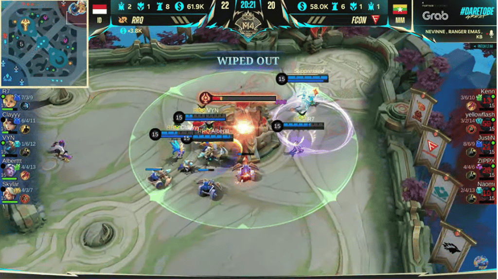 RRQ Hoshi vs Falcon Esports results on M4 Mobile Legends