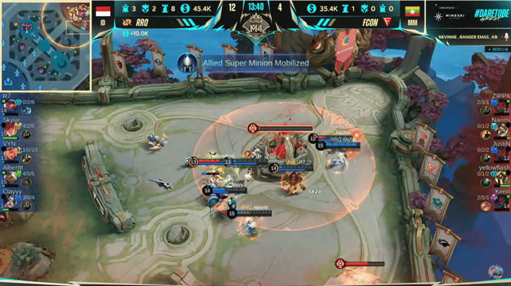 RRQ Hoshi vs Falcon Esports results on M4 Mobile Legends