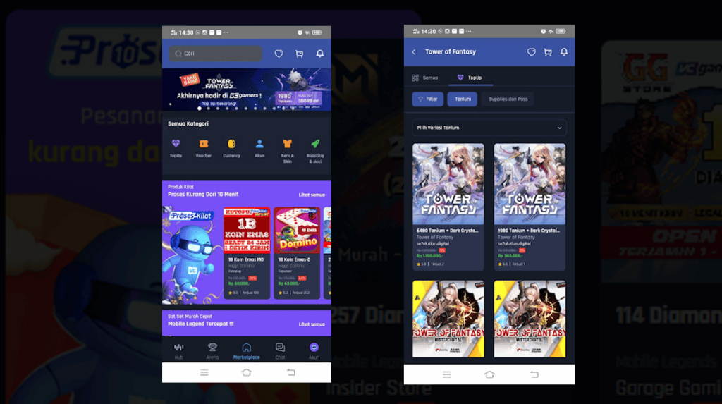 Update Aplikasi VCGamers v1.7.x