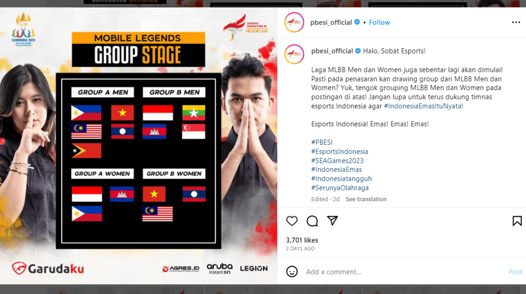 Link dan Jadwal SEA Games 2023 MLBB Terlengkap