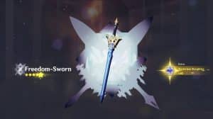 Freedom Sworn Genshin Impact: Stats, Materials, Users