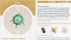 Jadefall Splendor Genshin Impact: Stat, Material Hingga Karakter