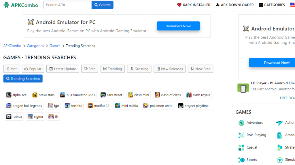 What is ApkCombo and what are its features?