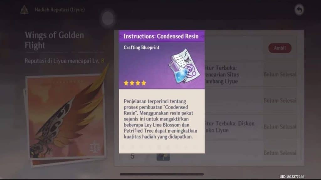 Panduan Membuat Condensed Resin di Genshin Impact