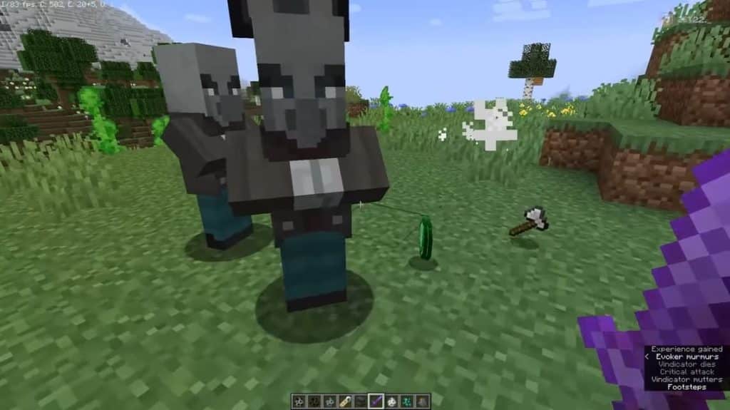Minecraft's Vindicator, Mob Attacking with an Iron Axe