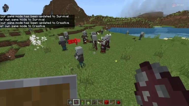 Minecraft의 Vindicator, 철도끼로 공격하는 마피아