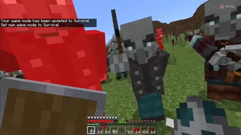 Vindicator Minecraft, Mob yang Menyerang dengan Kapak Besi