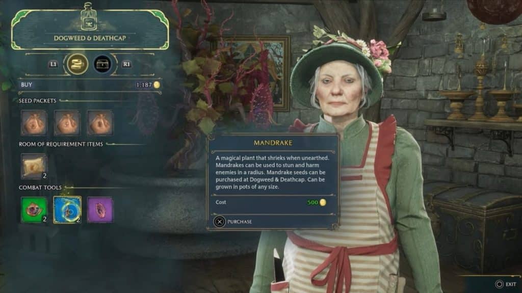 Functions and How to Get Mandrake Hogwarts Legacy