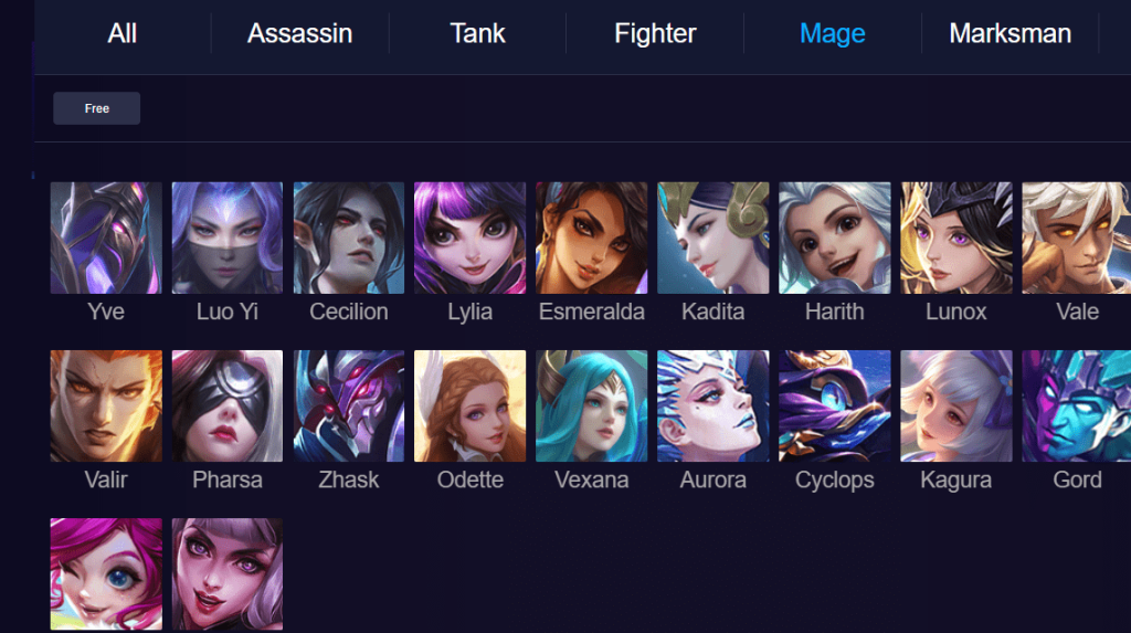 Complete List of Hero Mobile Legends Until Season 29