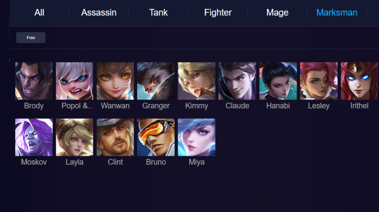 Complete List of Hero Mobile Legends Until Season 29