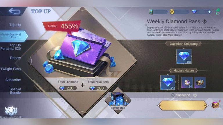 Come on, buy the ML Weekly Diamond Pass at VCGamers Marketplace!