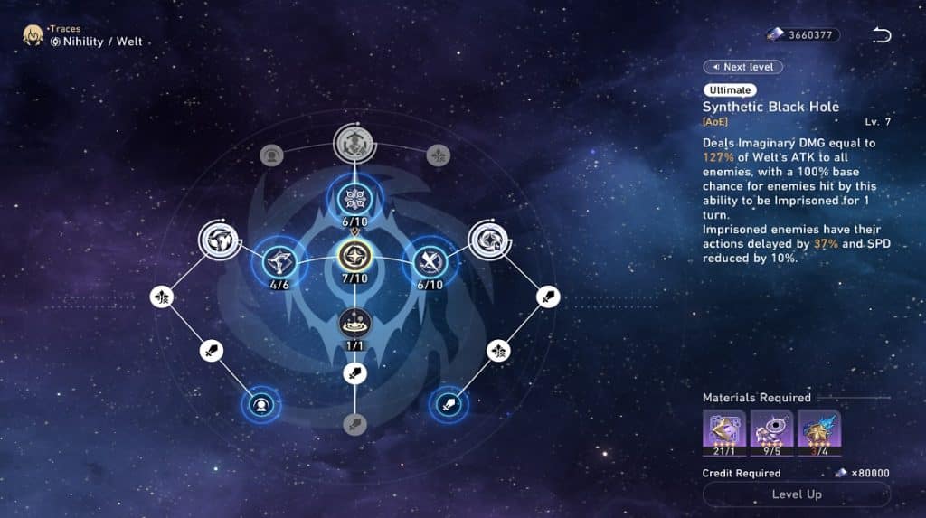 Build Welt Honkai Star Rail: Trace, Relics, Light Cone, dan Party