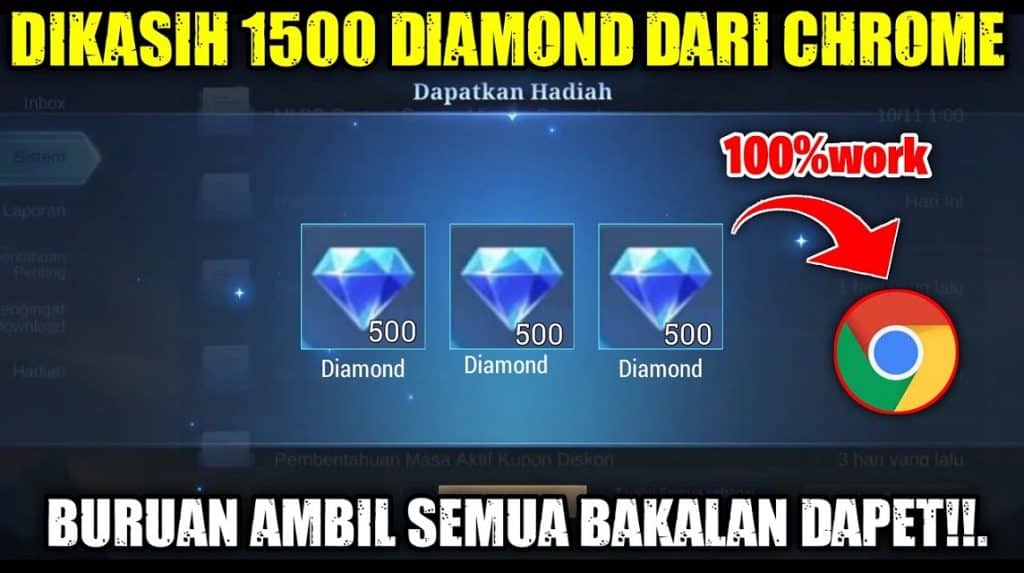 Cara Spin Diamond ML Gratis dari Google, 100% Work!