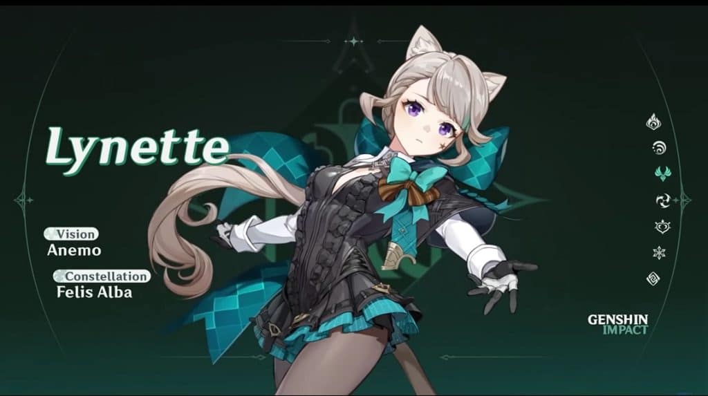 Lynette Genshin Impact 구축: 기술, 유물, 무기 및 파티