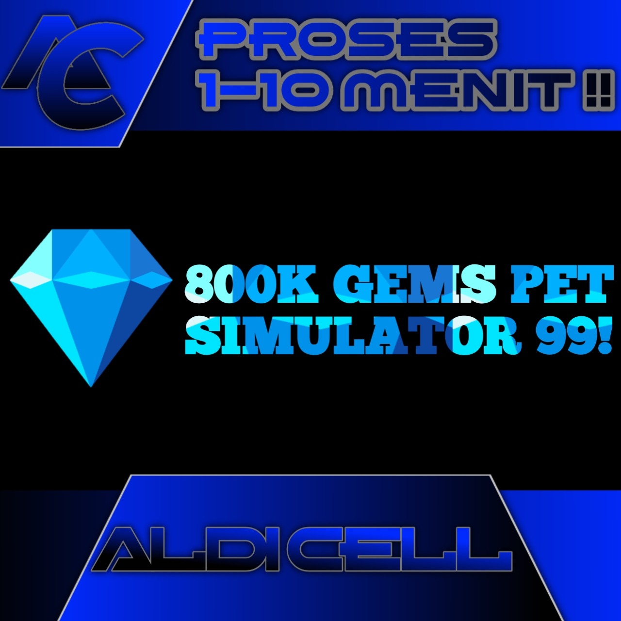 Jual 800,000 Gems Pet Simulator 99 Pet Simulator 99 ALDI CELL | VCGamers