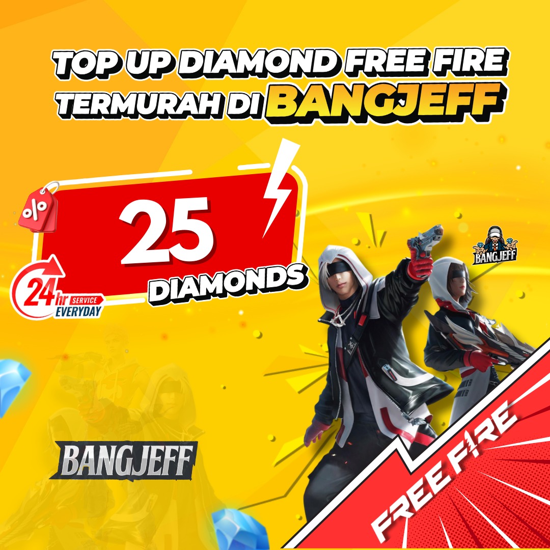 Jual 25 Diamonds Free Fire BANGJEFF | VCGamers