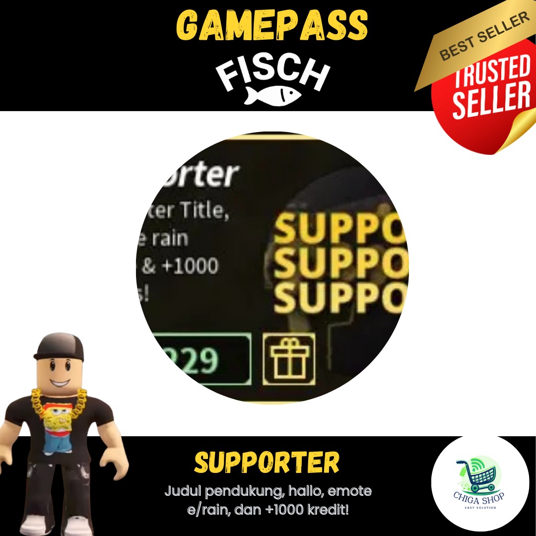 Jual Supporter (FISCH RBL) Roblox Chiga Shop | VCGamers