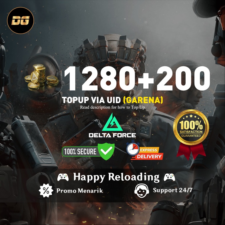 Jual 1.280 + 200 Delta Coins Delta Force degamingstore | VCGamers
