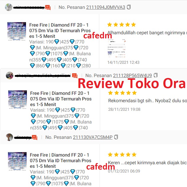 Jual Membership Mingguan Free Fire CAFE DM | VCGamers