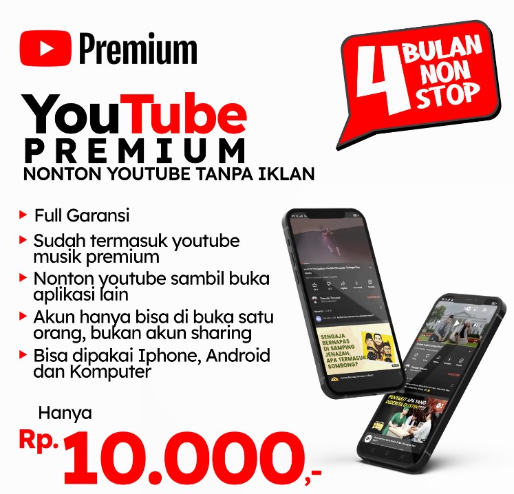 Jual 4 Bulan - Youtube Premium YouTube DOT MATRIX | VCGamers