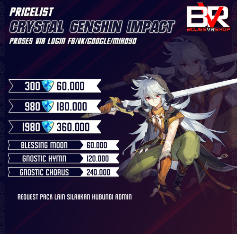 Jual Gnostic Chorus - Genshin Genshin Impact BOJESVRSHOP | VCGamers
