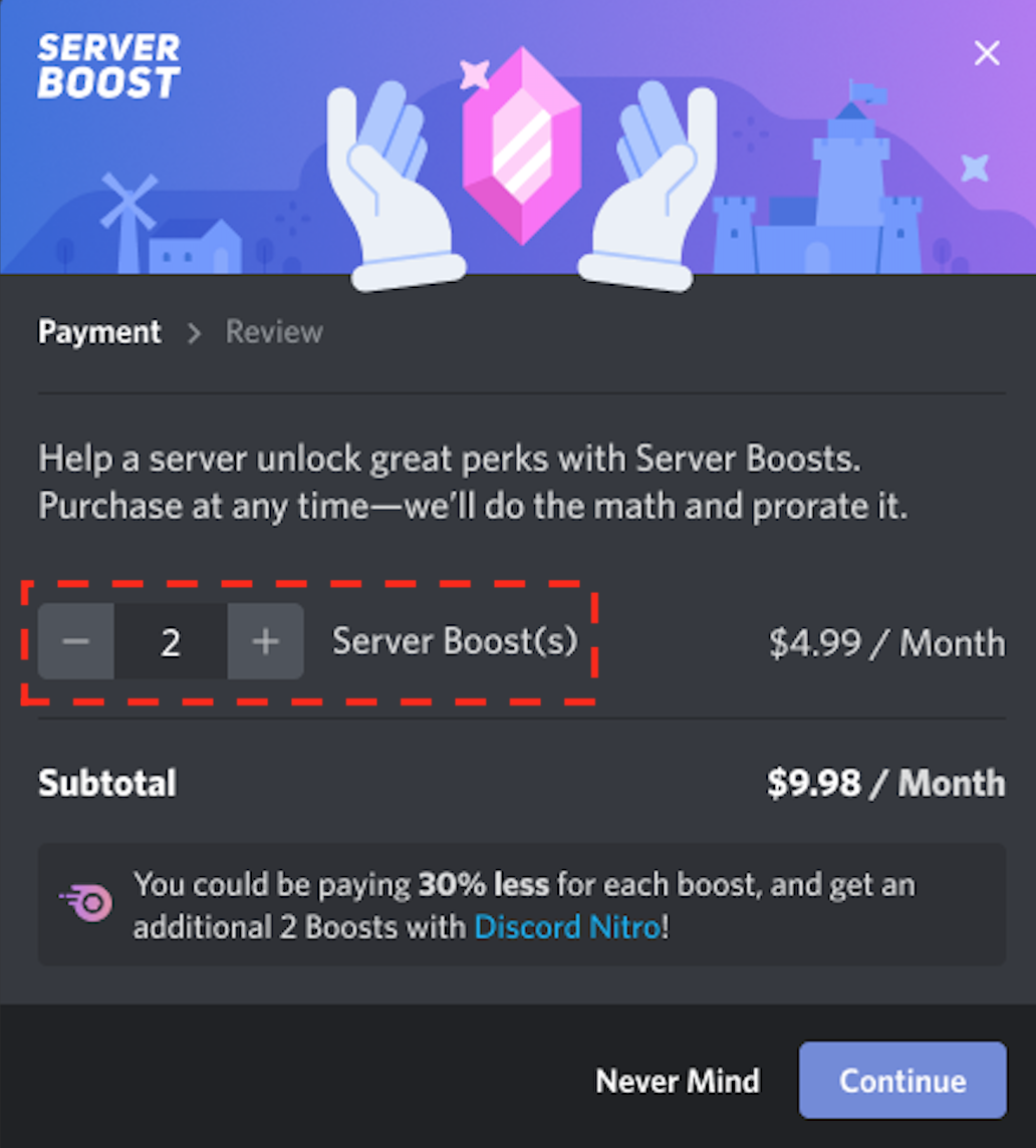 Jual 2 BOOST SERVER 3 MONTH Discord owo | VCGamers