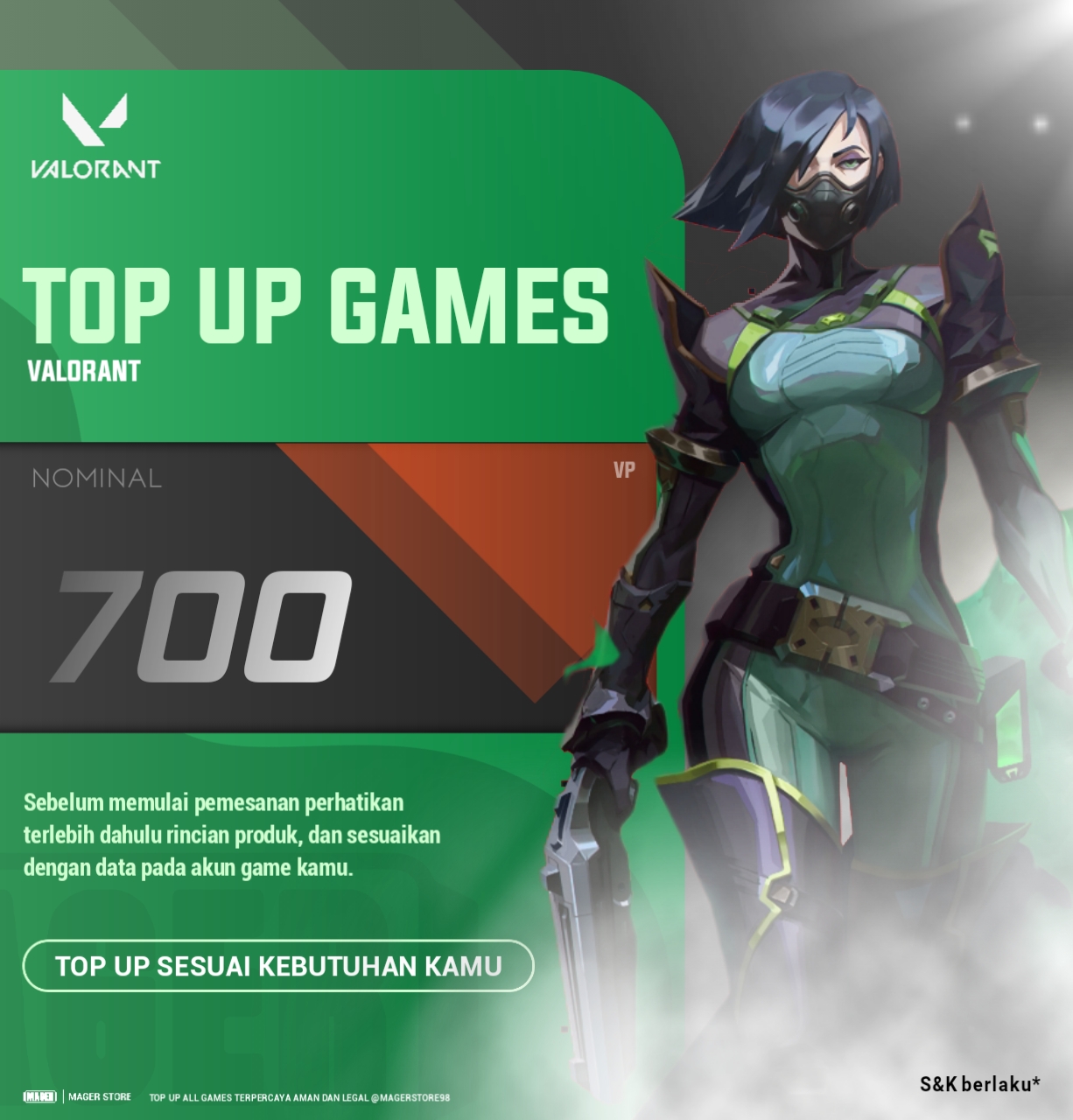 Jual 700 Points Valorant | VCGamers