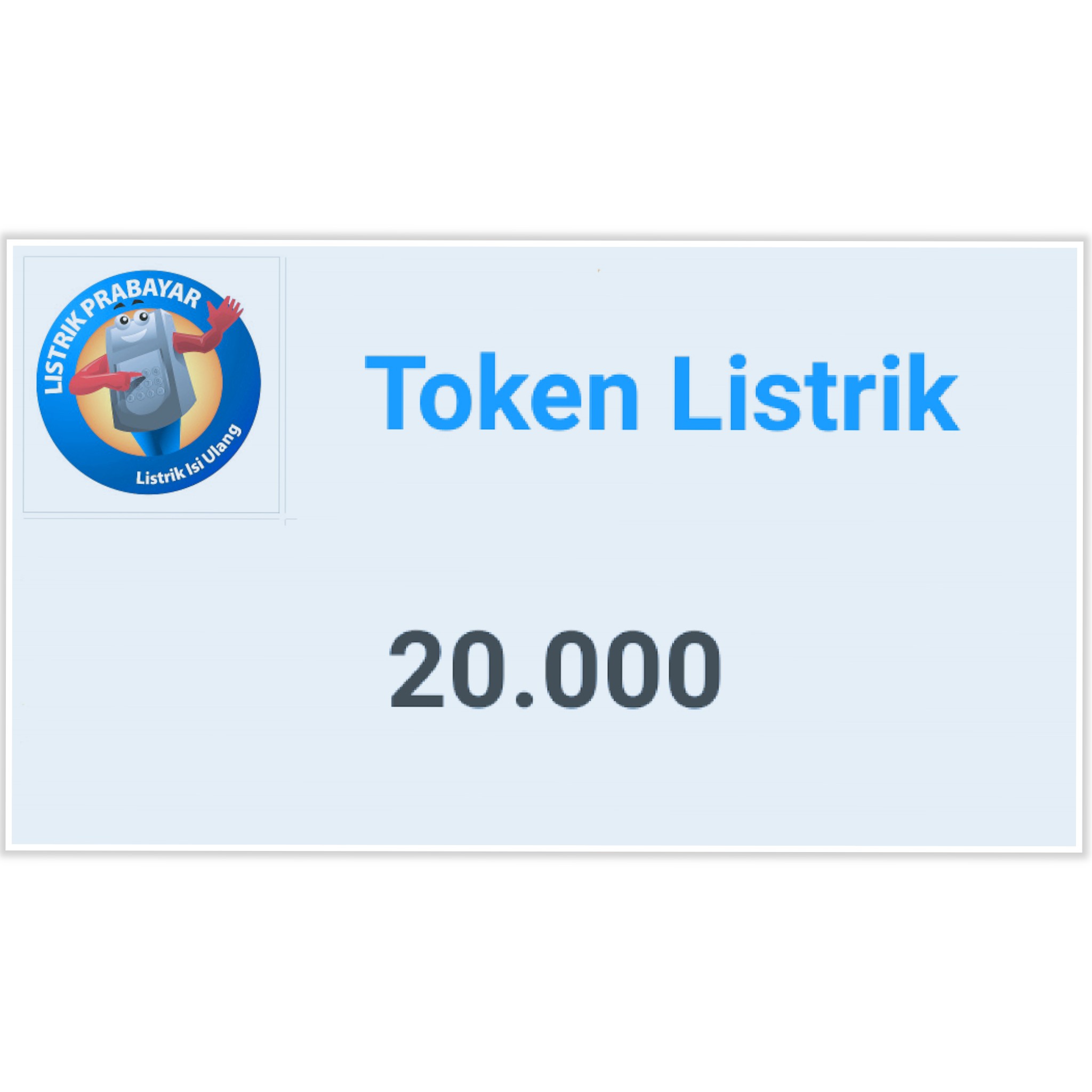 Jual Token Listrik 20.000 Token PLN | VCGamers