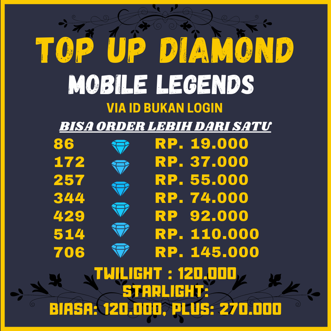 Jual 172 Diamonds Mobile Legends ARFSTORE | VCGamers