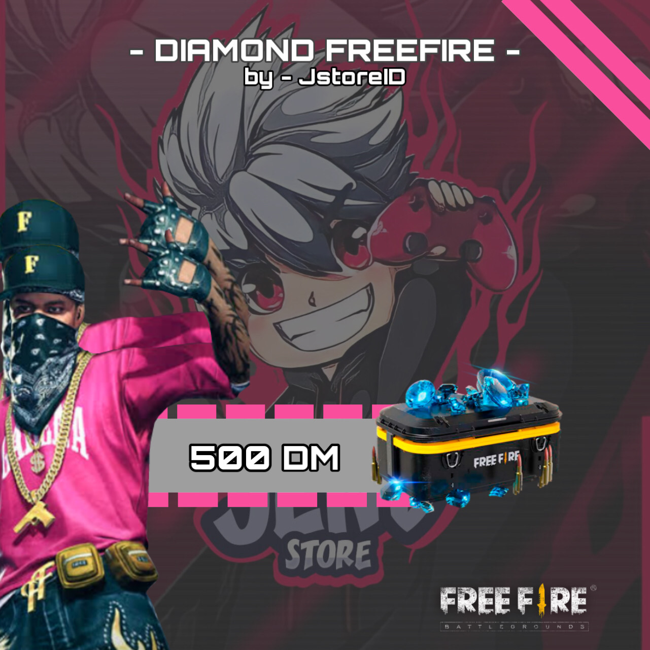 Jual 500 Diamonds Free Fire JSTOREID | VCGamers