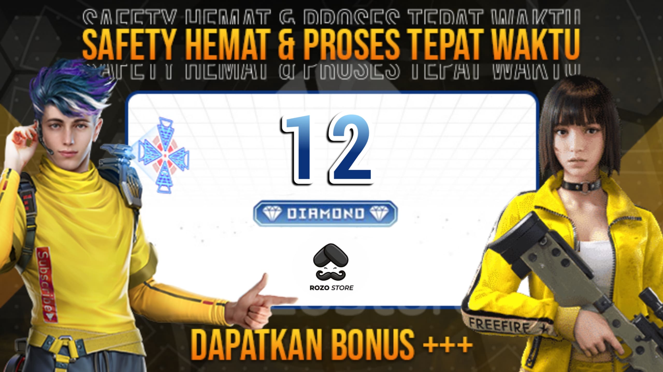 Jual 12 Diamonds Free Fire RozoStore | VCGamers