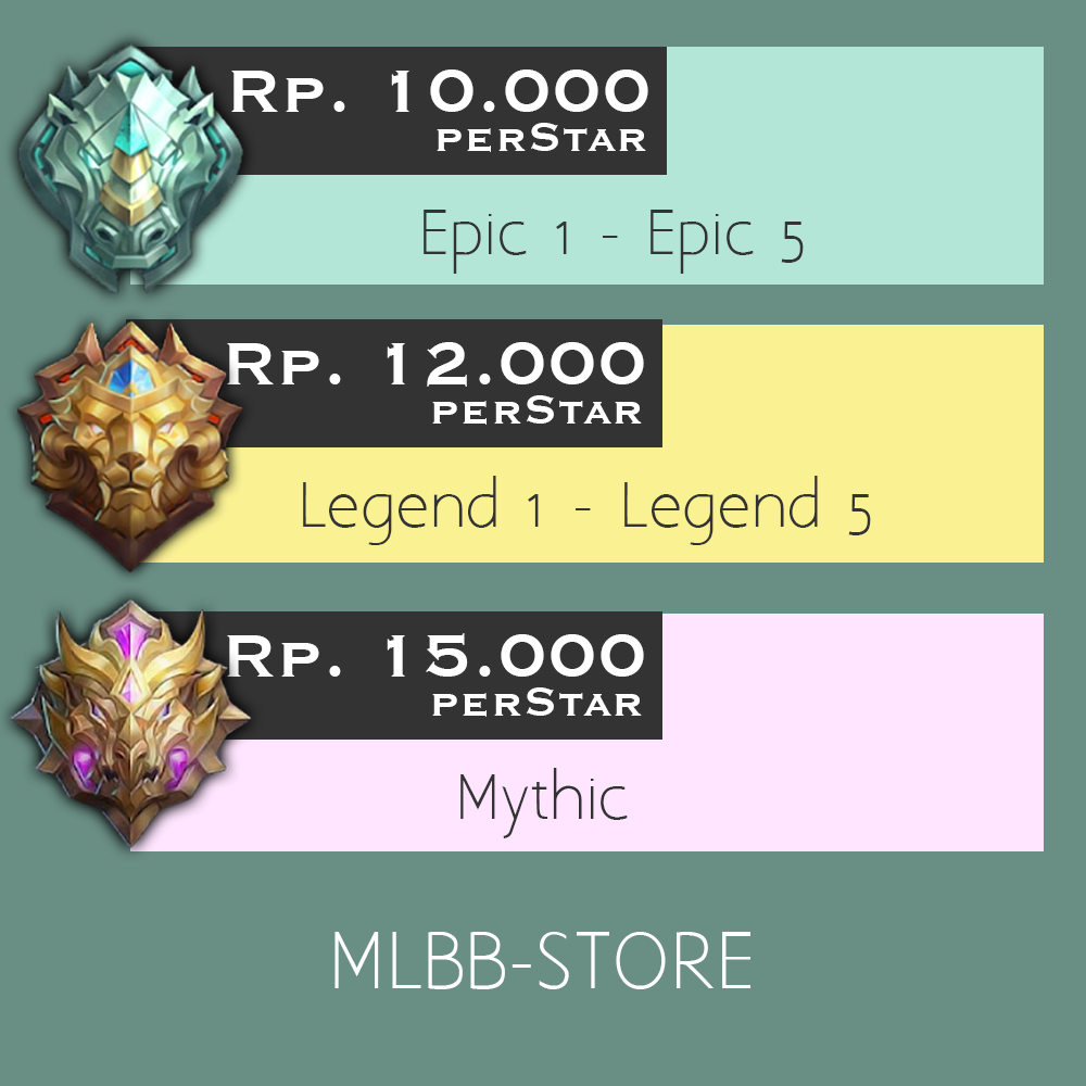 Jual Legend 1 - 5 Mobile Legends MLBB STORE | VCGamers