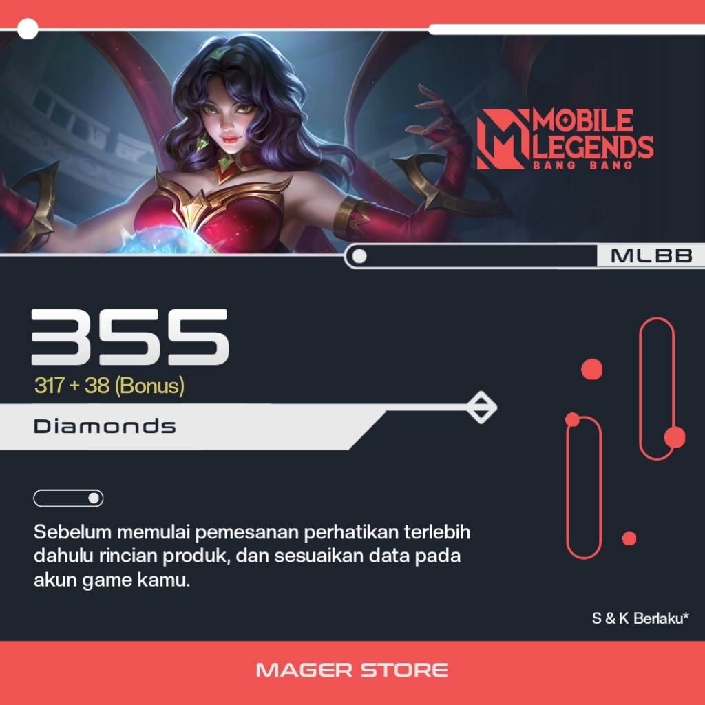 Jual 355 Diamonds Mobile Legends | VCGamers